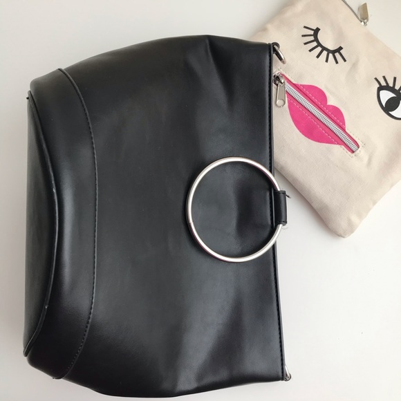 Colab | Bags | Colab Vegan Leather Black Bucket Bag | Poshmark